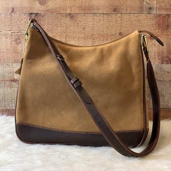 Aurielle | Bags | Aurielle Camel Brown Suede Leather Shoulder Bag ...